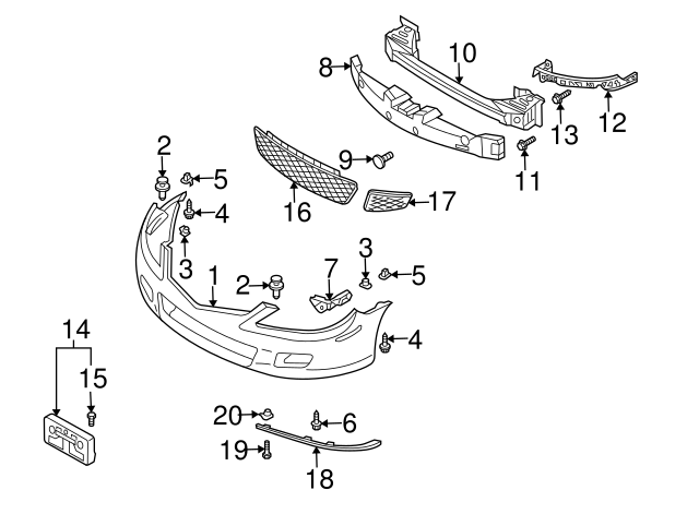 2006-2007 Mazda 6 Bumper Cover GP9A-50-031F-BB | Florida Mazda Parts