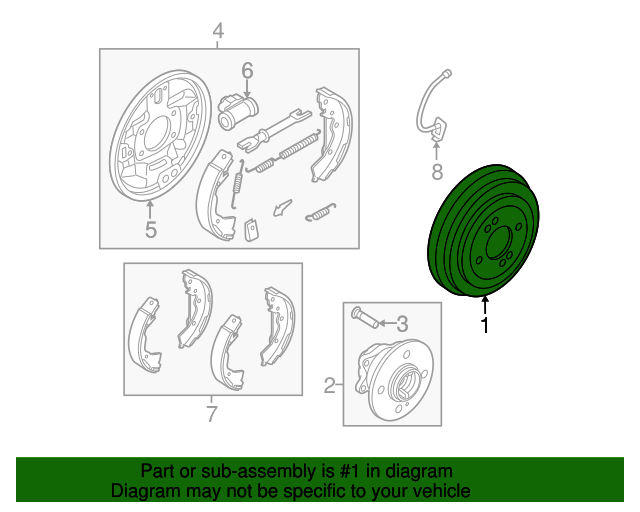 2006-2011 Kia Drum 58411-1G000 | Kia Parts Online
