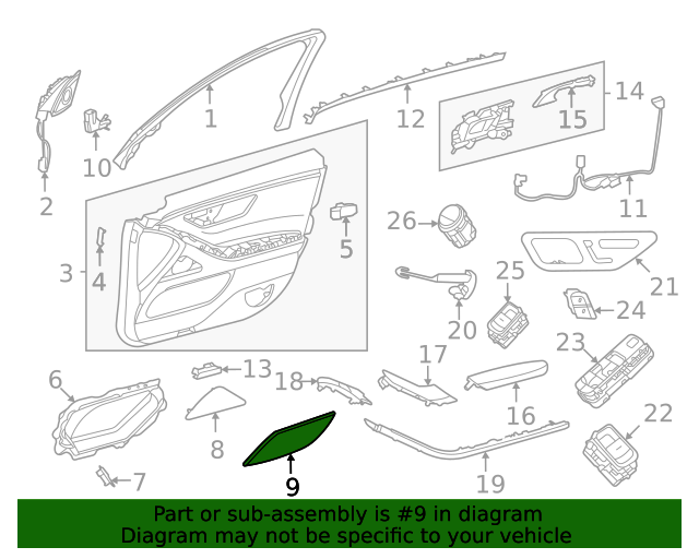 2021-2023 Mercedes-Benz Speaker Cover 223-820-71-01-9051 ...