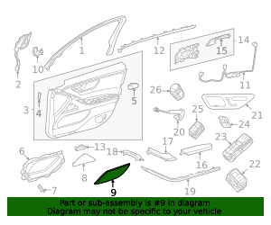 2021-2023 Mercedes-Benz Speaker Cover 223-820-71-01-9051 ...