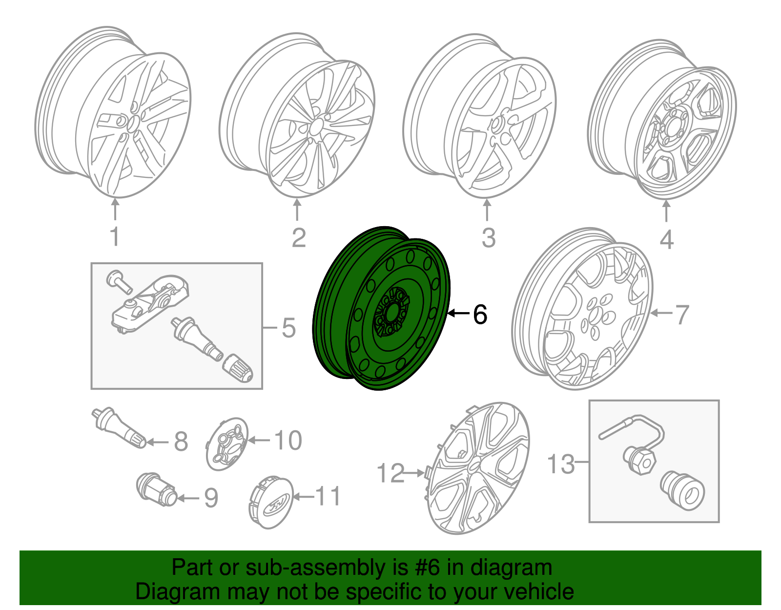 2016-2017 Ford Wheel, Alloy FB5Z-1007-C | OEM Parts Online