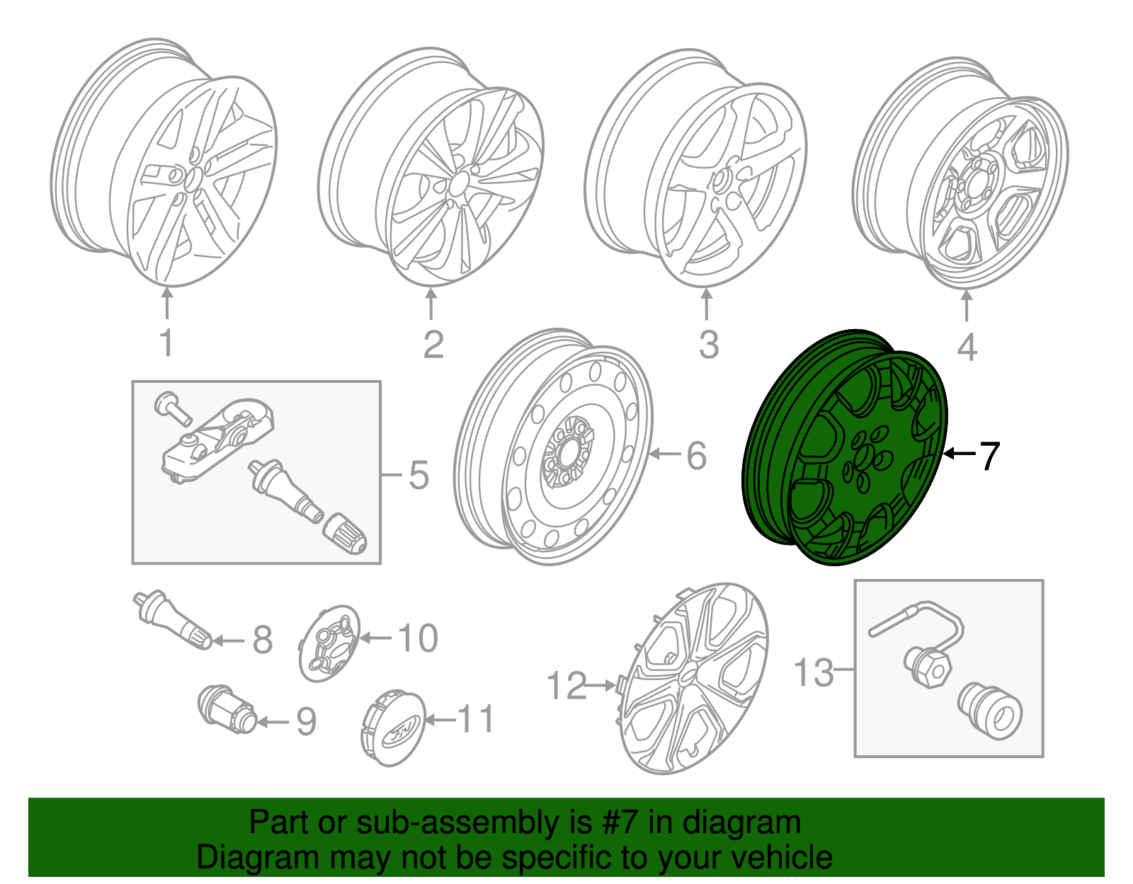 JB5Z-1007-C - 2018-2019 Ford - Wheel Assembly | My Ford Parts
