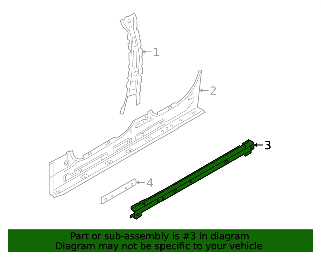 Genuine BMW 41-00-7-491-042 | Rocker Reinforced | FREE Shipping on Most ...