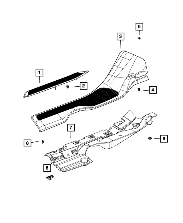 2021-2023 Jeep Grand Cherokee L Scuff Plate, Left 6XP39TX7AE | Mopar ...
