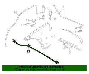 Genuine BMW 61-66-7-367-464 | Windshield Washer Nozzle Array | FREE ...