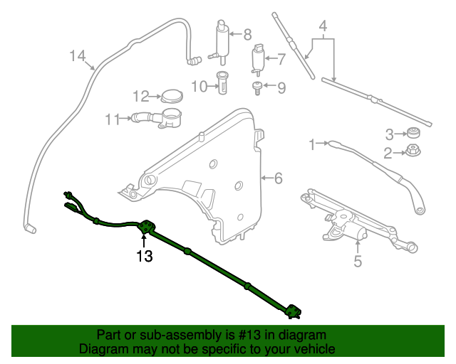 Genuine BMW 61-66-7-367-464 | Windshield Washer Nozzle Array | FREE ...
