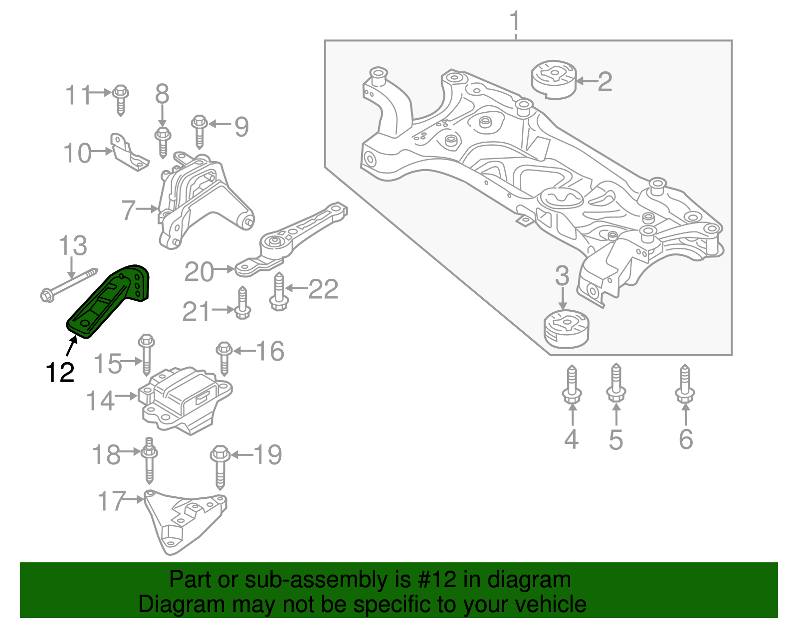 2013-2014 Volkswagen Jetta Mount Bracket 04E-199-207-B | QuirkParts