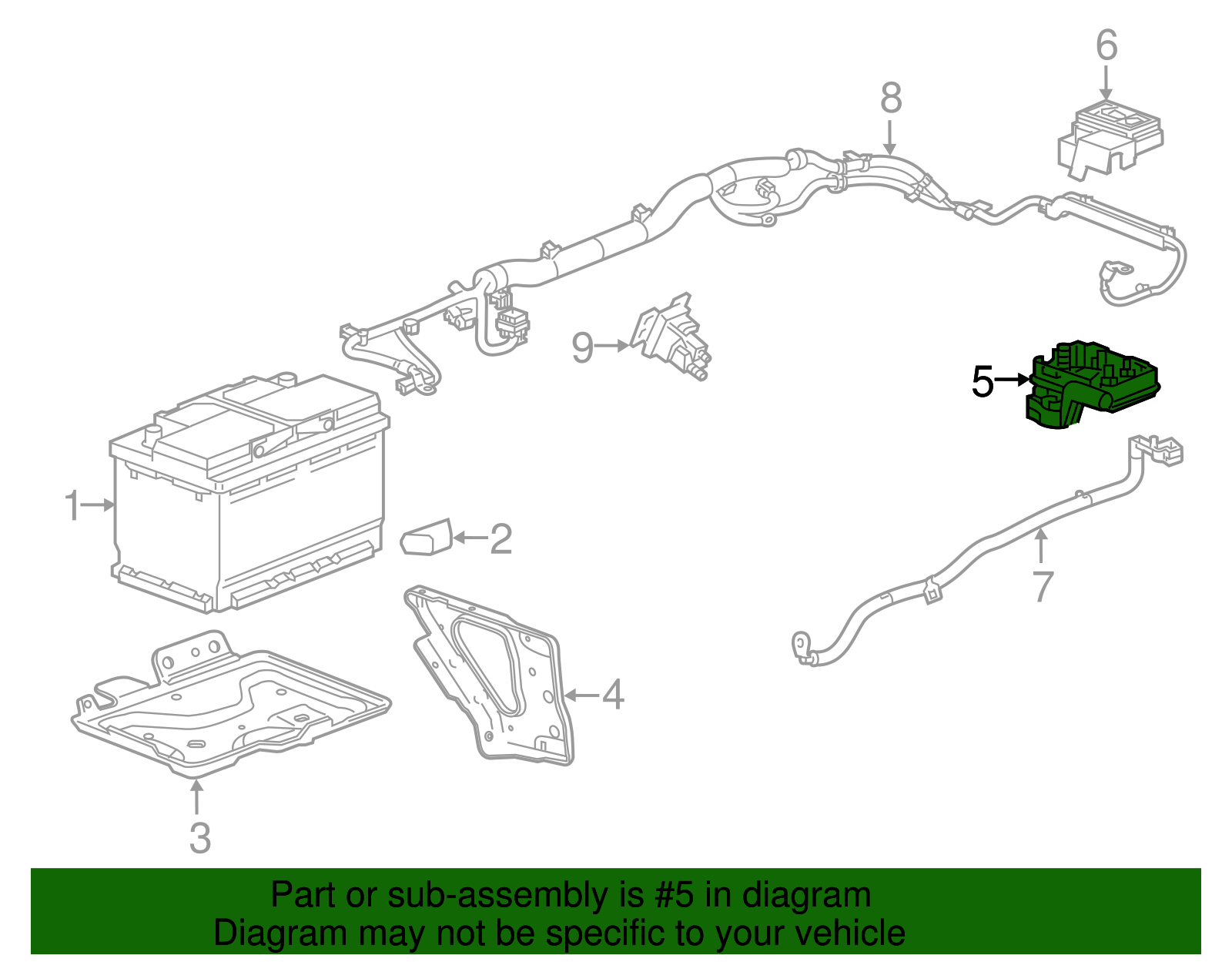 2015-2020 GM Battery Distribution Fuse Block 23239735 GM ...