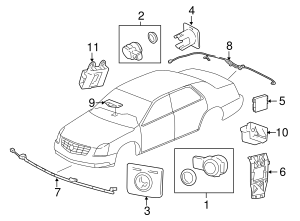 2009-2011 Cadillac DTS Object Alarm Module 20920237 GM | GMPartsDirect.com