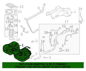 2021-2023 Kia K5 Fuel Tank 31150-L3600 | TascaParts.com