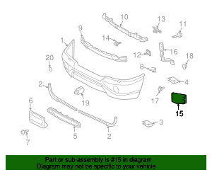 163-880-16-14 - Bumper Cover Bracket 2000-2005 Mercedes-Benz ...