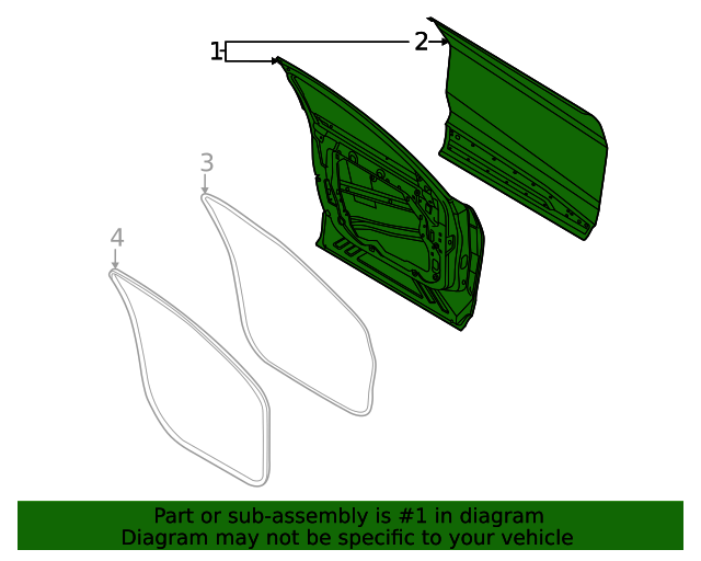 LJ8Z-5820124-C - Door Shell 2021-2024 Ford Mustang Mach-E | AutoNation ...