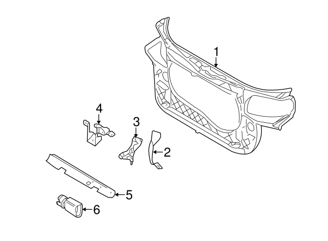 2005-2009 Audi Radiator Support Bracket 8E0-805-363 | Audi USA Parts