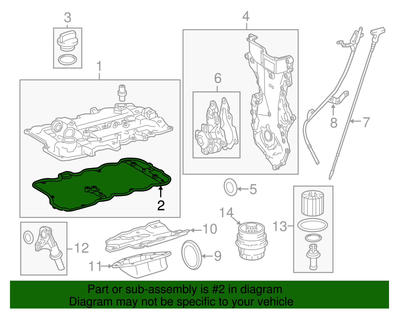 2012-2015 Scion iQ Valve Cover Gasket 11213-47020 | Toyota Parts Center