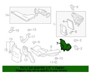 16554-4BA1D - Air Inlet Duct - 2014-2020 Nissan Rogue | Nissan OEM ...