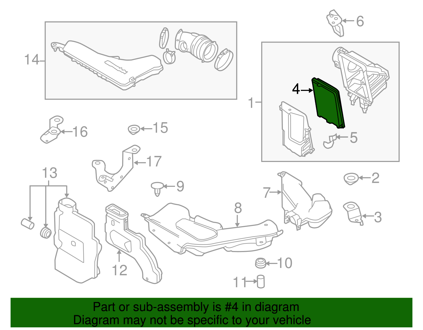 2014-2023 Nissan Air Filter 16546-4BA1J | My Nissan Part