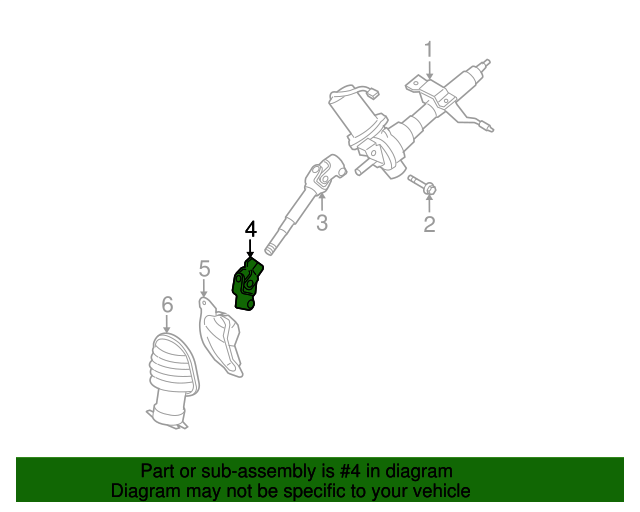 2007-2012 Toyota Yaris Steering Shaft Universal Joint 45209-52040 ...