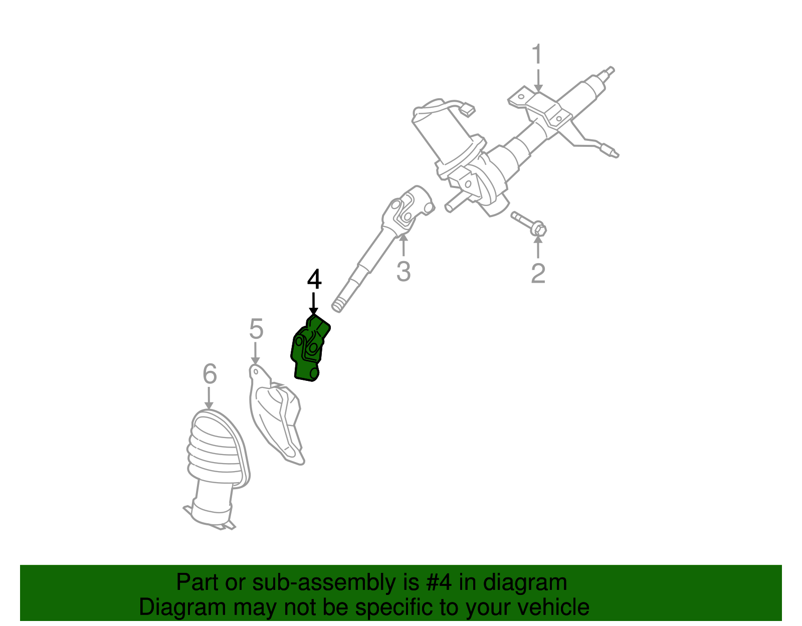 2007-2012 Toyota Yaris Steering Shaft Universal Joint 45209-52040 ...