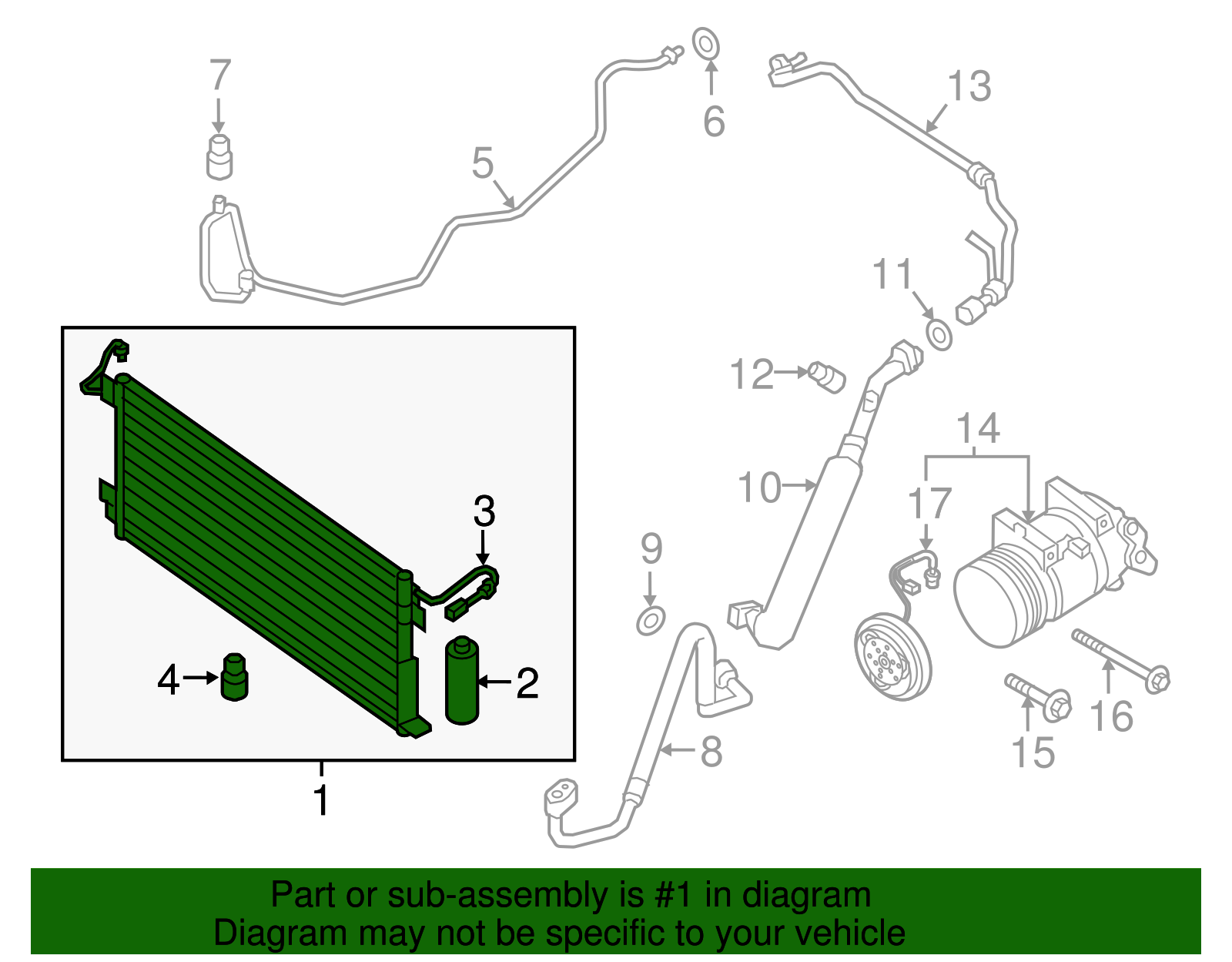 2022-2024 Nissan Condenser Assembly 92100-9FV2B | Bill Kay Nissan Parts