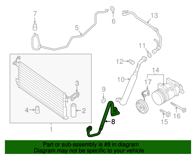 2019-2020 Nissan Titan Discharge Hose 92490-9FU0A | TascaParts.com