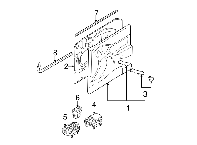 2000-2007 Ford Focus Window Switch - Driver's Side (LH) 7S4Z-14529-A ...