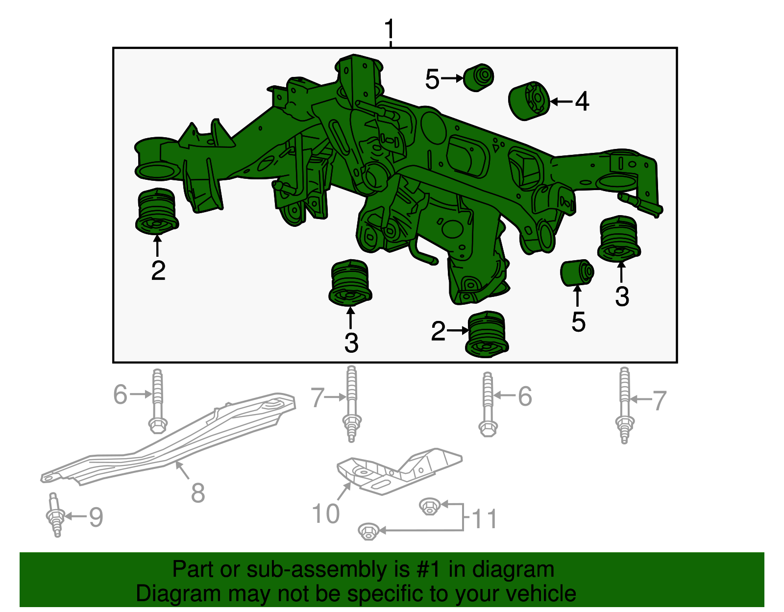 84495543 - Rear Suspension Cradle 2018-2024 Chevrolet Camaro | Big 3 ...
