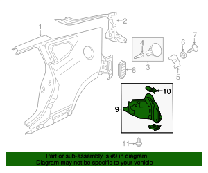 2016 Honda CR-Z Cover Assembly, R Rear Fender 74550-SZT-A51 | Hendrick ...