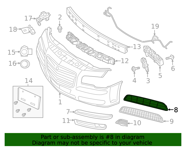 2012-2014 Chrysler 300 Grille 68146912aa | TascaParts.com