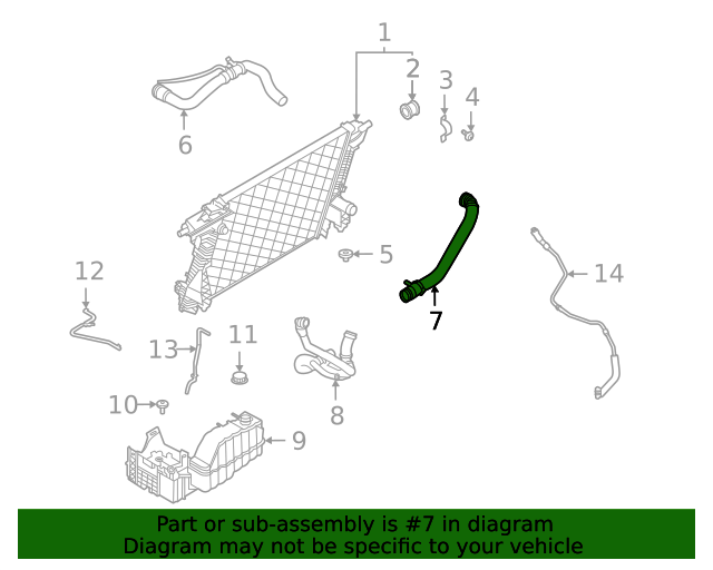 HC3Z-8286-D - Lower Hose 2017-2024 Ford | AutoNation Parts