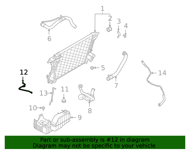 Hose Overflow PC3Z-8075-B | TascaParts.com