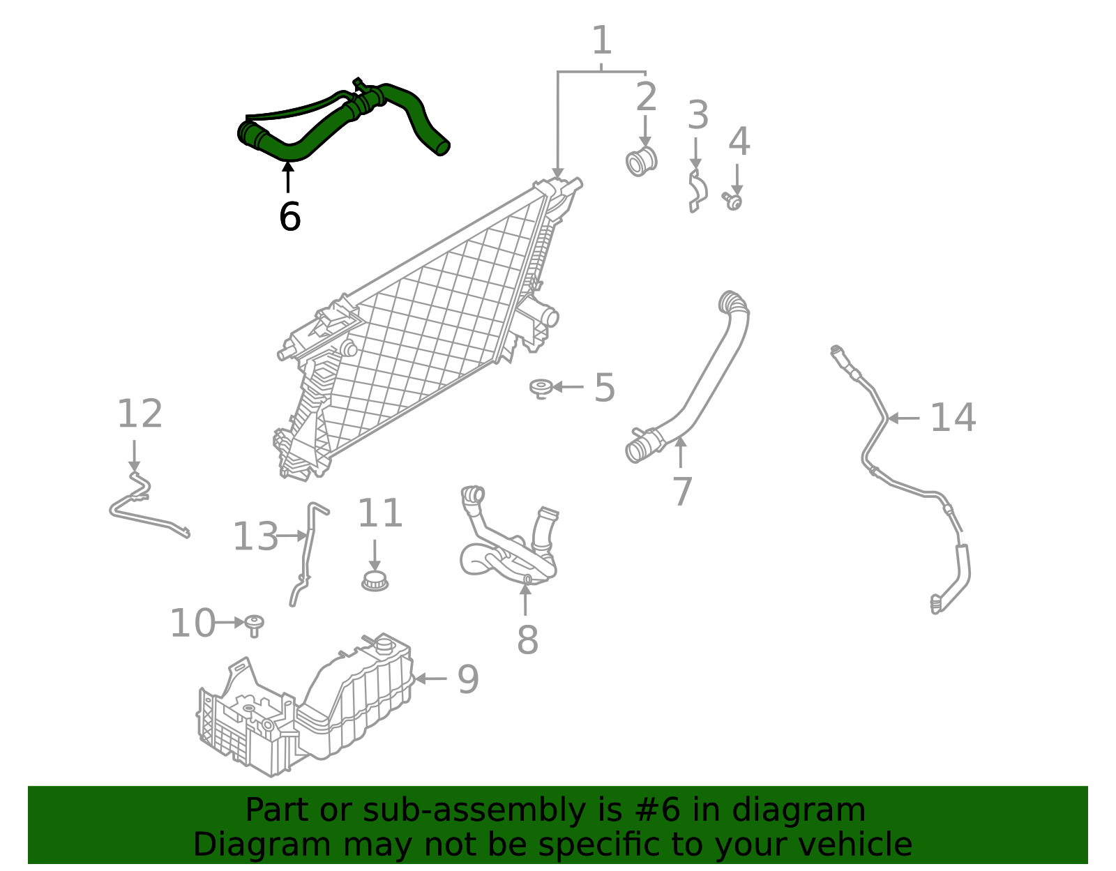 LC3Z-8260-A - Upper Hose 2020-2022 Ford | Ford Parts Direct