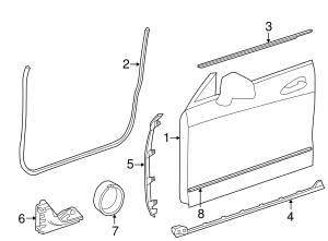 218-690-27-62 - Door Shell Seal 2012-2018 Mercedes-Benz ...