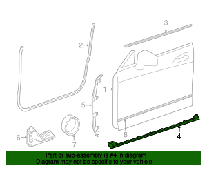 218-690-27-62 - Door Shell Seal 2012-2018 Mercedes-Benz ...