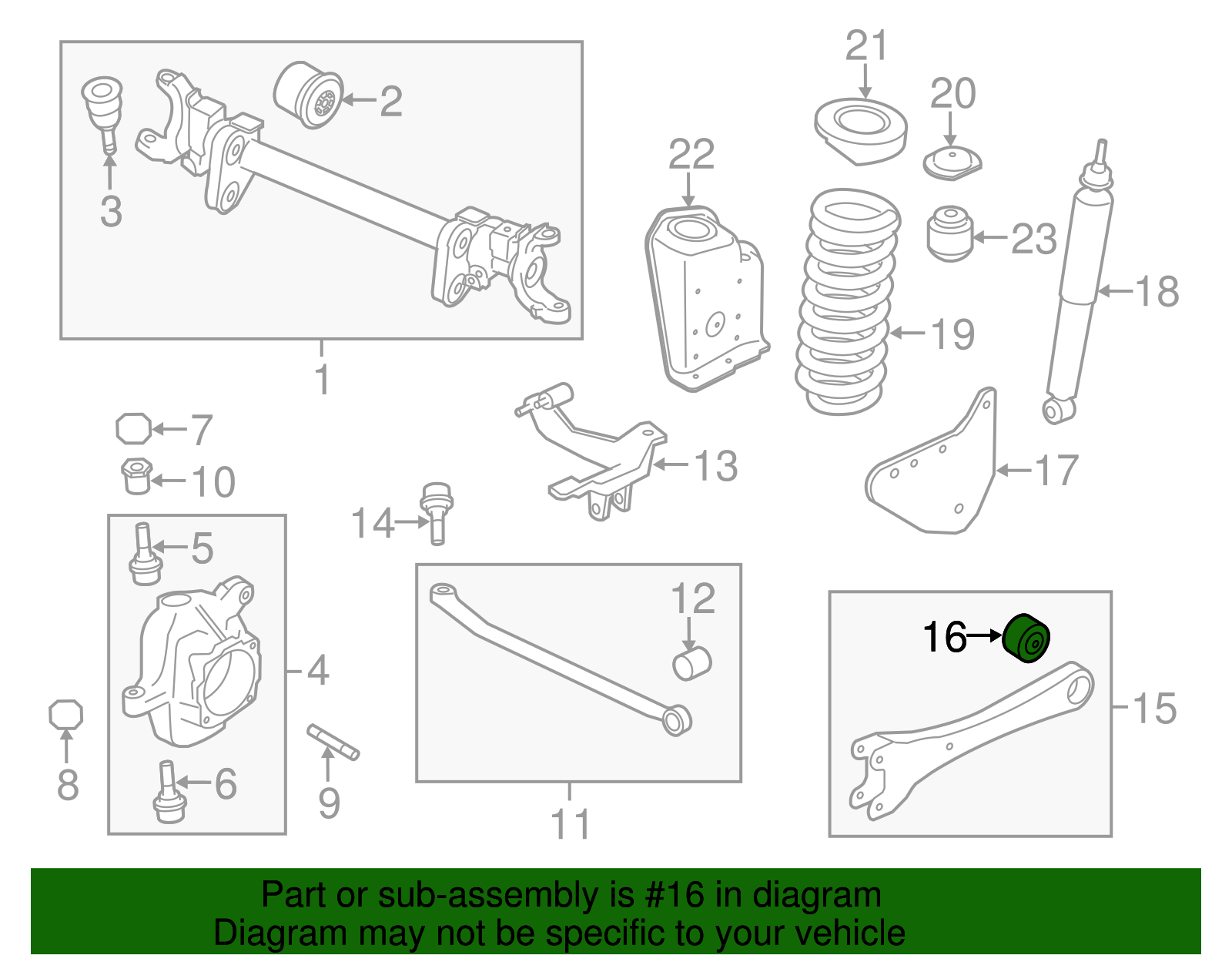 2005-2024 Ford Radius Arm Insulator 5C3Z-3B203-A | OEM Parts Online