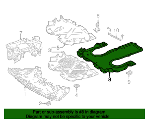 2225243100 - Rear Shield 2014-2021 Mercedes-Benz | AutoNationParts.com