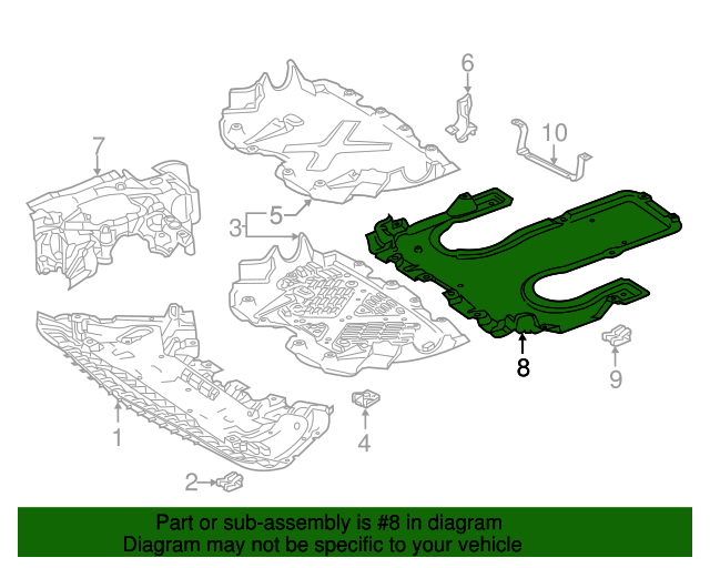 222-524-31-00 - Rear Shield 2014-2021 Mercedes-Benz | Mercedes-Benz USA ...