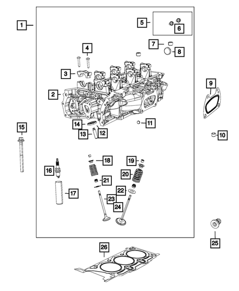 Cylinder Head for 2019 Jeep Wrangler | Mopar Parts