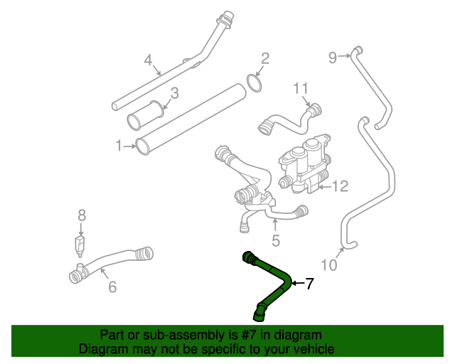 17-12-7-508-014 - Return pipe 2002-2003 BMW | AutoNation Parts