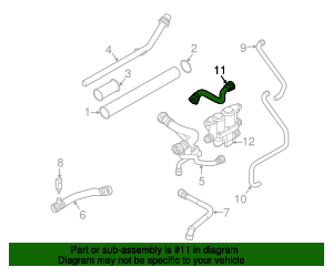 64-21-8-377-698 - HVAC Heater Hose 2002-2008 BMW | AutoNationParts.com