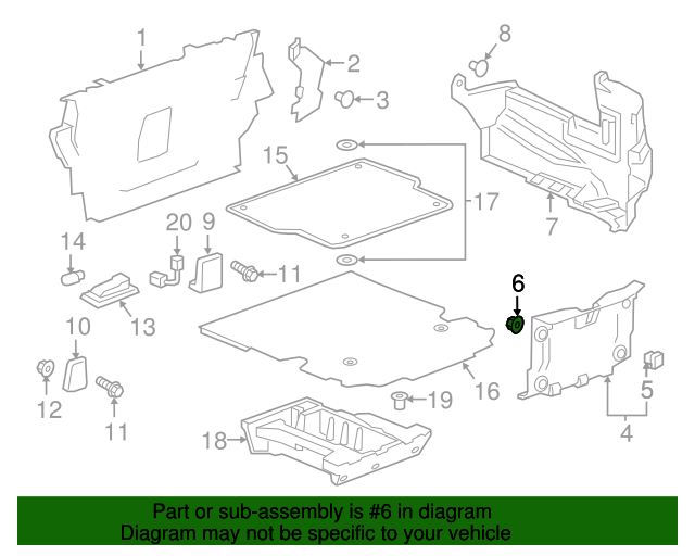 2016-2019 Chevrolet Camaro 5pk Nut 15999631 | TascaParts.com