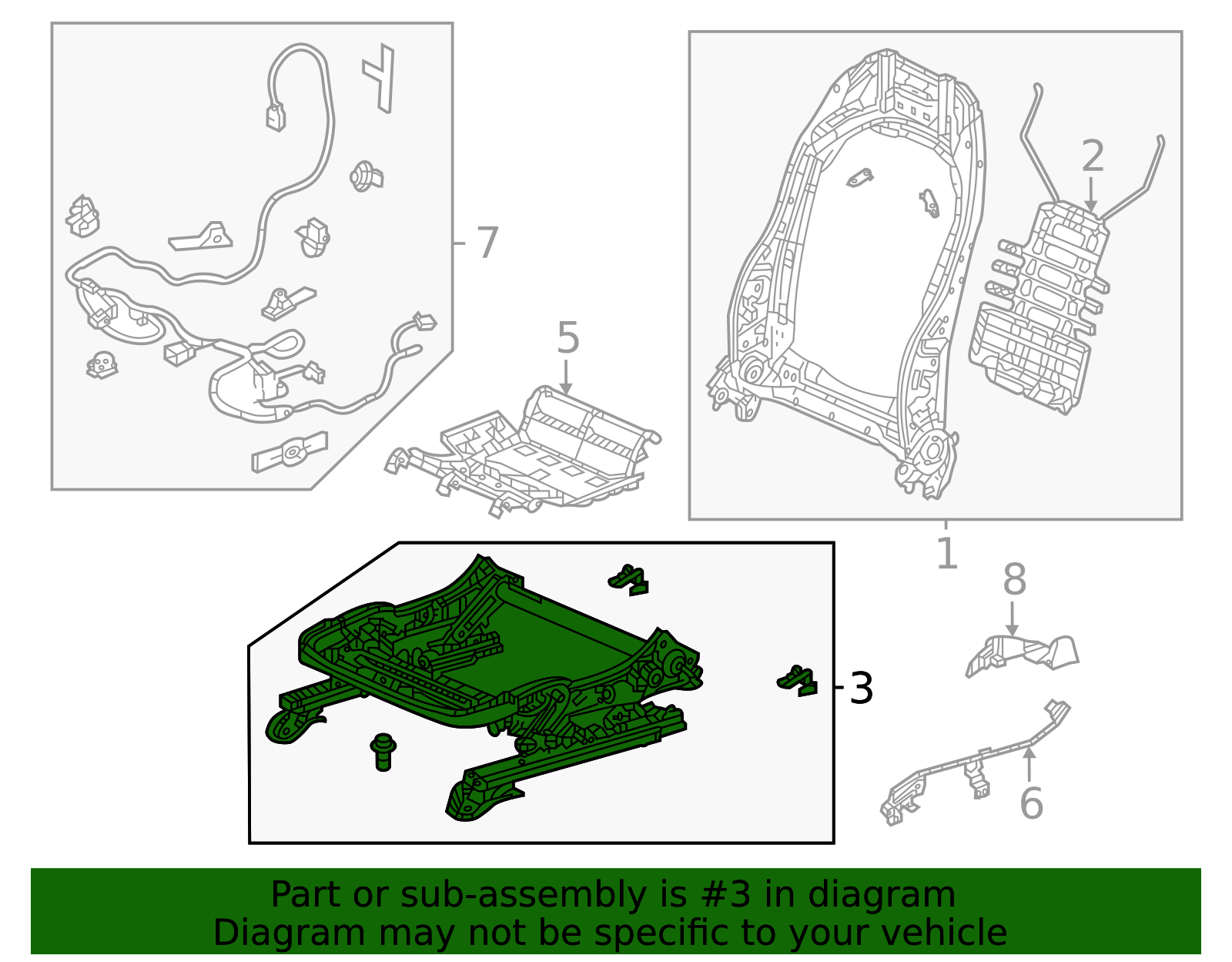 81536-T39-A11 - Cushion Frame 2022-2025 Honda Civic | Honda Parts Online