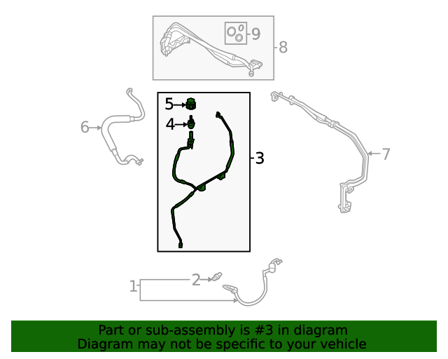2020 Ford Front AC Tube LK4Z-19835-J | QuirkParts