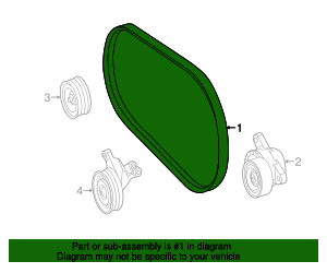 003-993-57-96 - Serpentine Belt - 2012-2020 Mercedes-Benz | World ...