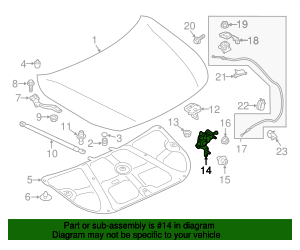 57310AL05A - Hood Latch 2019 Subaru | AutoNation Parts