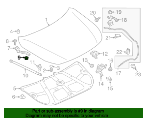 1998-2022 Subaru Suspension Stabilizer Bar Bracket Nut 023808000 ...