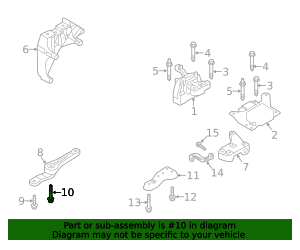 N-911-671-01 - Rear Support Mount Bolt 2009-2023 Audi | Audi OEM Parts