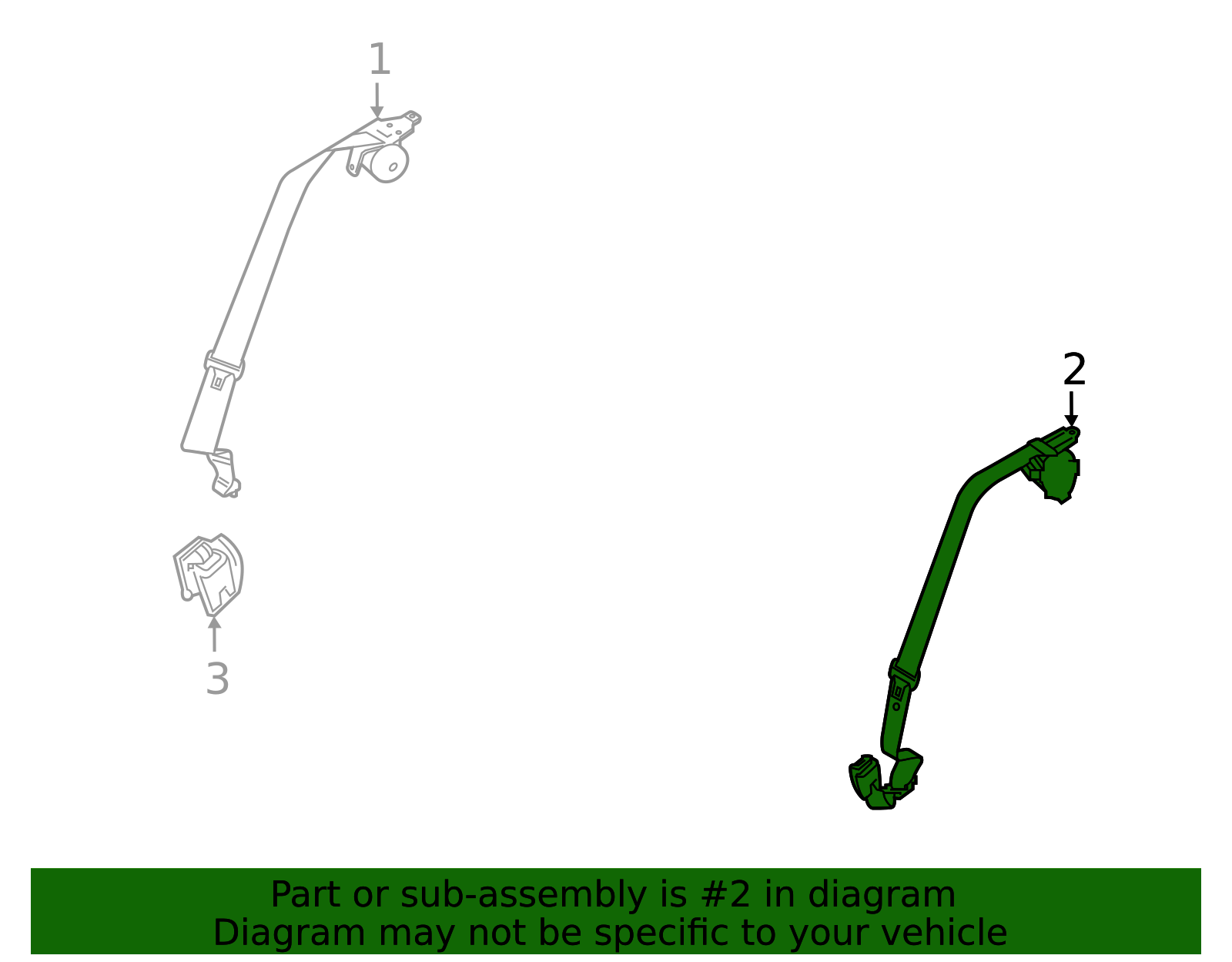 2019-2022 Nissan Altima Center Belt Assembly 88843-6CA8A | Temecula ...