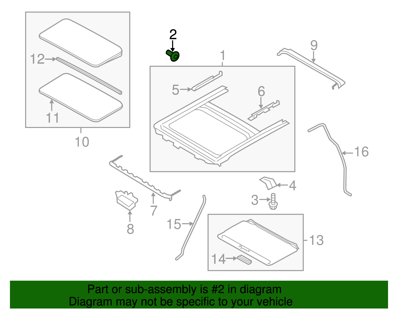 2011-2014 Nissan Juke Sunroof Frame Screw 91229-JK00A | Ziegler Nissan ...
