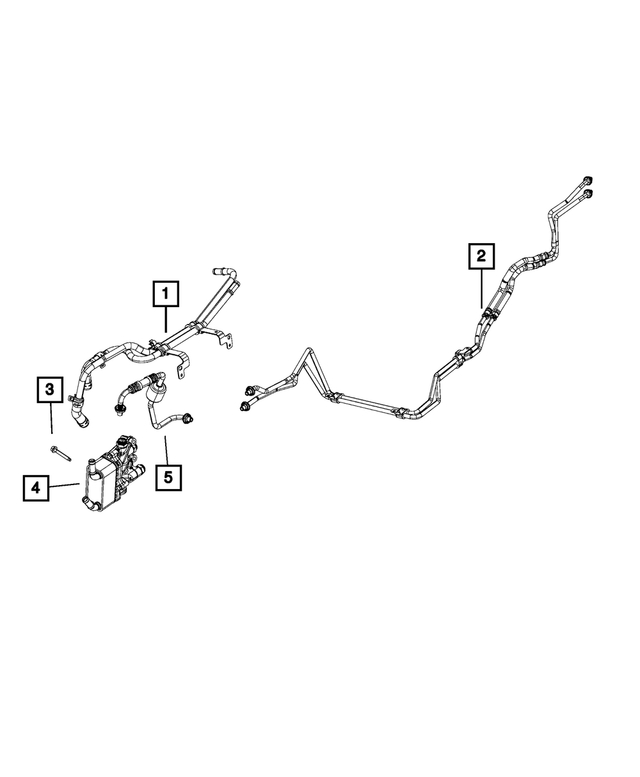 2018-2021 Jeep Wrangler Transmission Oil Cooler Hose And Tube ...