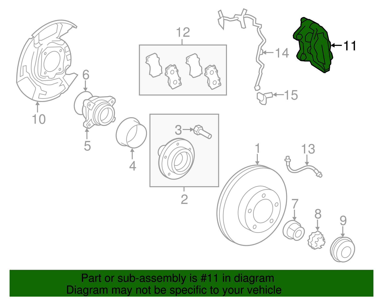 Genuine Toyota Caliper part# 47750-0C040 for 2016-2022 Toyota ...